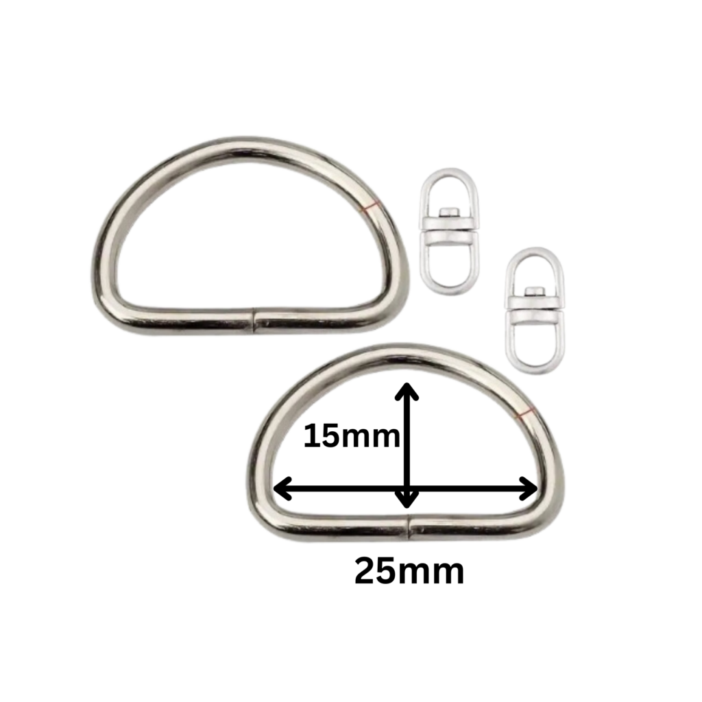 Large D ring & swivel connector – set of 2 – Flatwearable Artisan Jewelry Inc